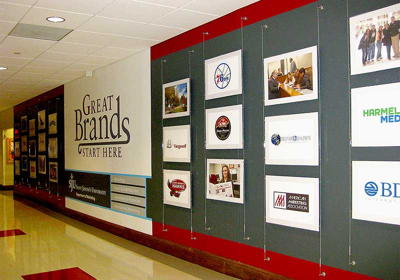 Easy Access Acrylic Info/Poster Holder for Cable/Rod Displays