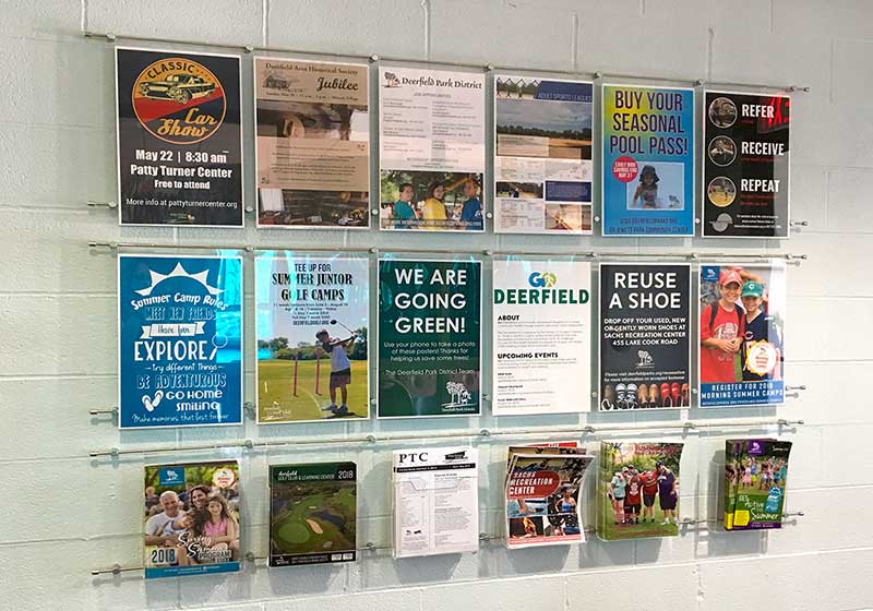 Hook-on Acrylic Info/Poster Holders | Acrylic Frames for Rod System