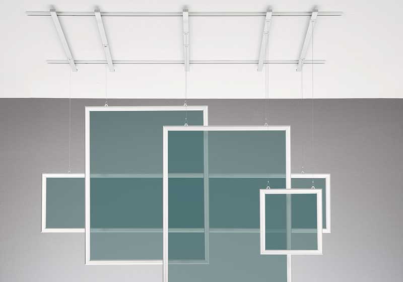 Easy-Glide and Spider Track Display Systems for windows and ceilings