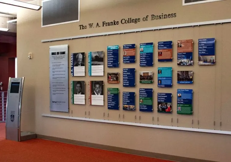 Hanging Posters with Cable Systems on Wall Tracks | Nova Display