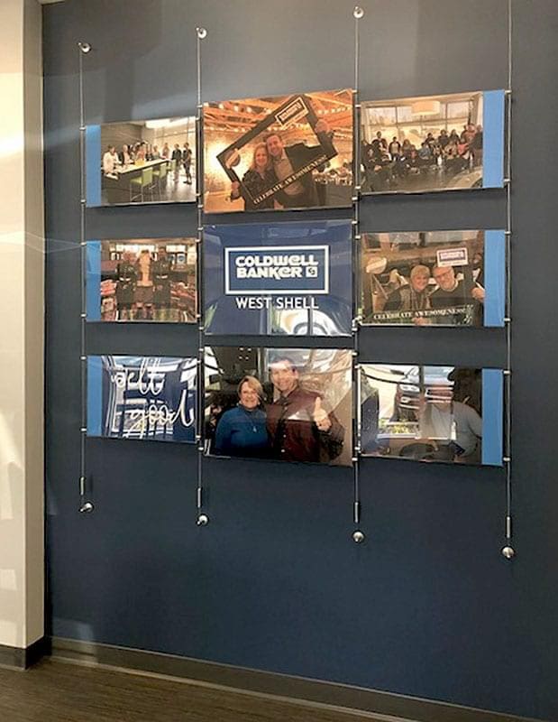 Cable/Rod Suspended Poster Display | Non-Glare Acrylic Frames