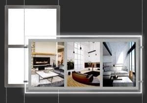 Cable Suspended LED Window Displays for Real Estate Agents