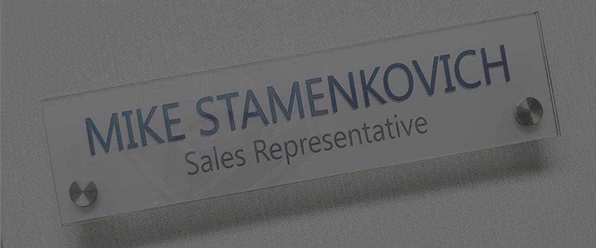 Changeable Office Signs with Acrylic Blanks for Printed Inserts