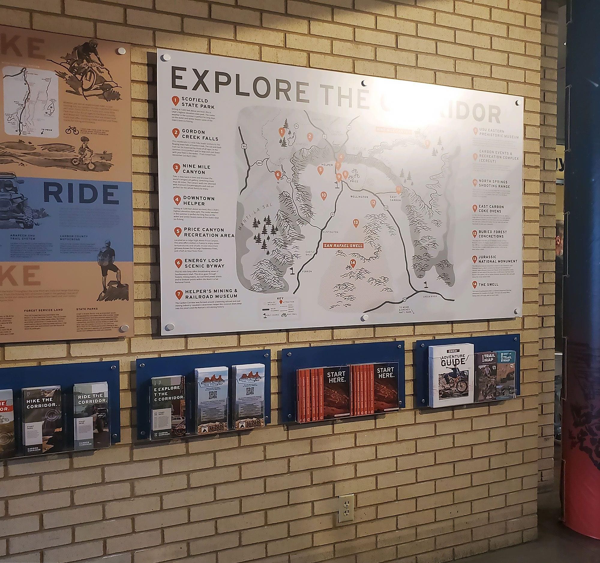 Brochure Wall Display for Office | Cable/Rod Hang or Wall Mounted