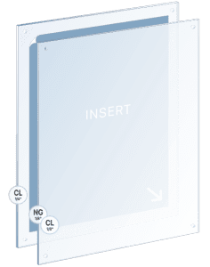 Acrylic Poster Frames | Frameless Acrylic Frames with Standoffs