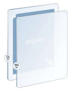 Acrylic Poster Frames | Frameless Acrylic Frames with Standoffs