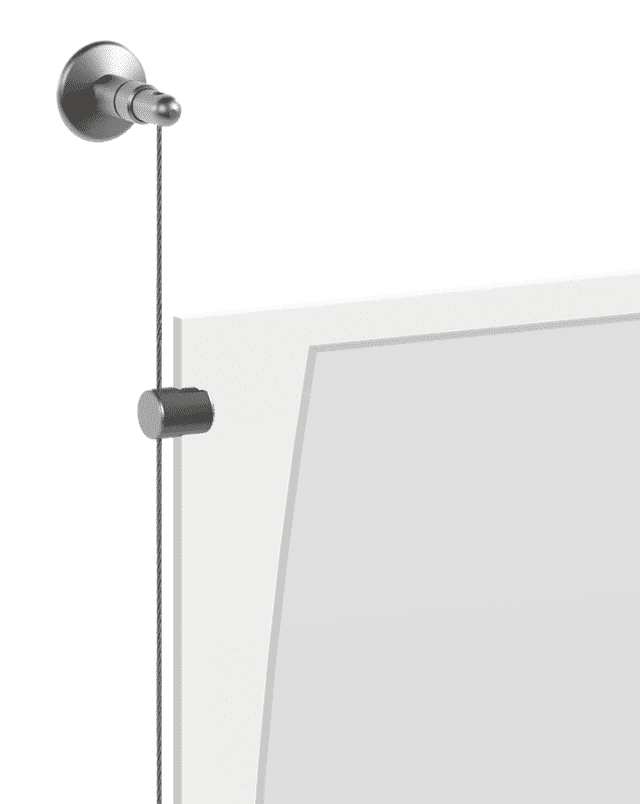 Cable/Rod Suspended Displays | Acrylic Info/Poster Display Kits