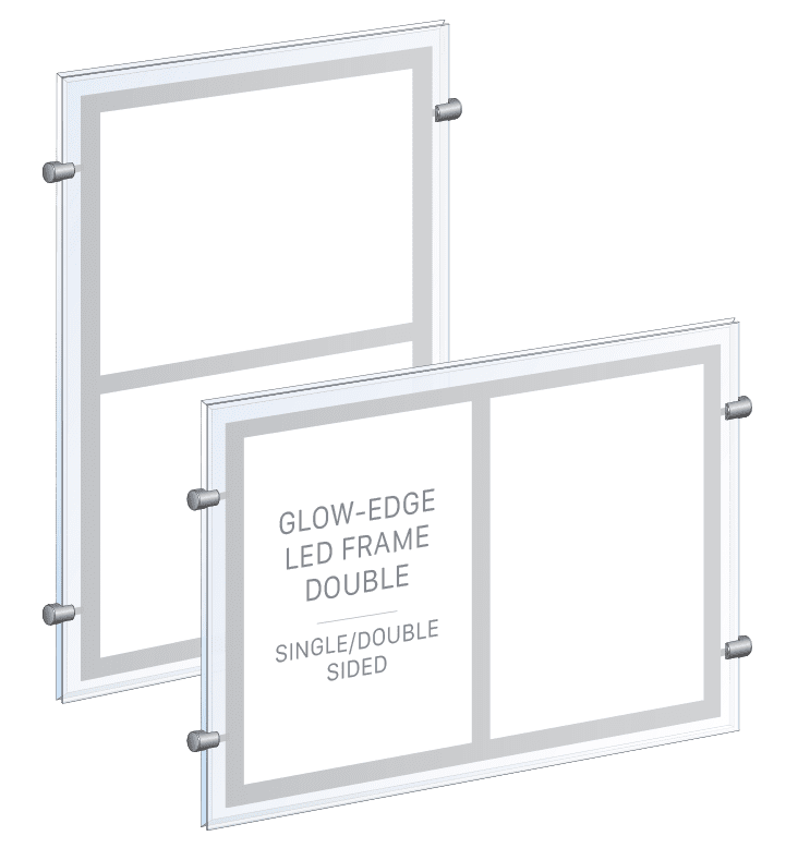 Glow-Edge LED Backlit Displays for Windows | Cable Suspended
