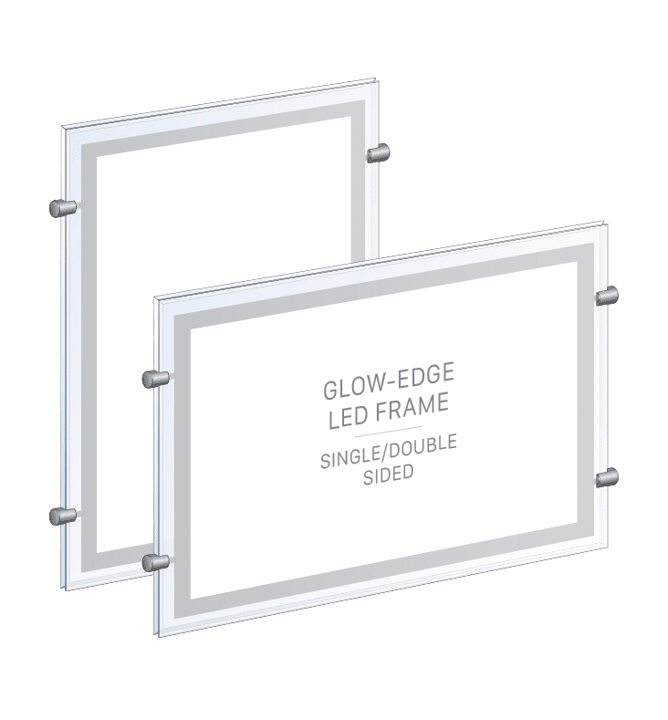 Glow-Edge LED Backlit Displays for Windows | Cable Suspended