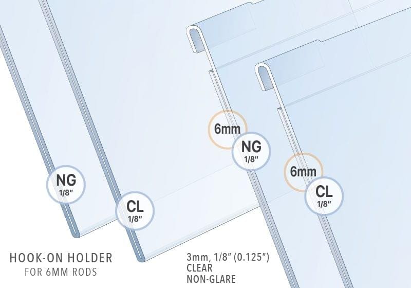 Hook-on-rod Poster Display Kits | Wall Display Kits with 6mm Rods