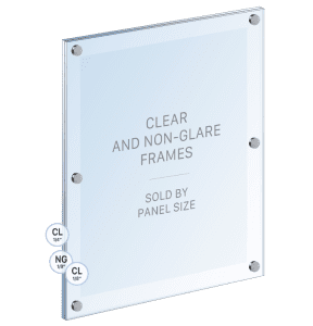 Oversized Acrylic Poster Frames | Acrylic Wall Frames on Standoffs