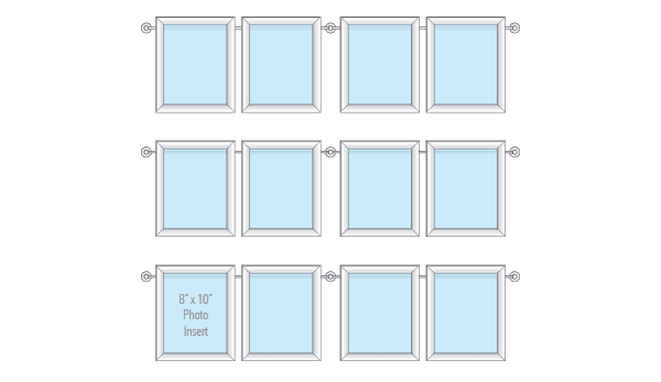 Hook-on Picture Display with Aluminum Frames | Front-Load Frame