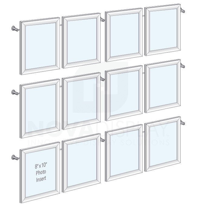 Hook-on Picture Display with Aluminum Frames | Front-Load Frame