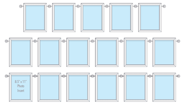 Hook-on Picture Display with Aluminum Frames | Front-Load Frame