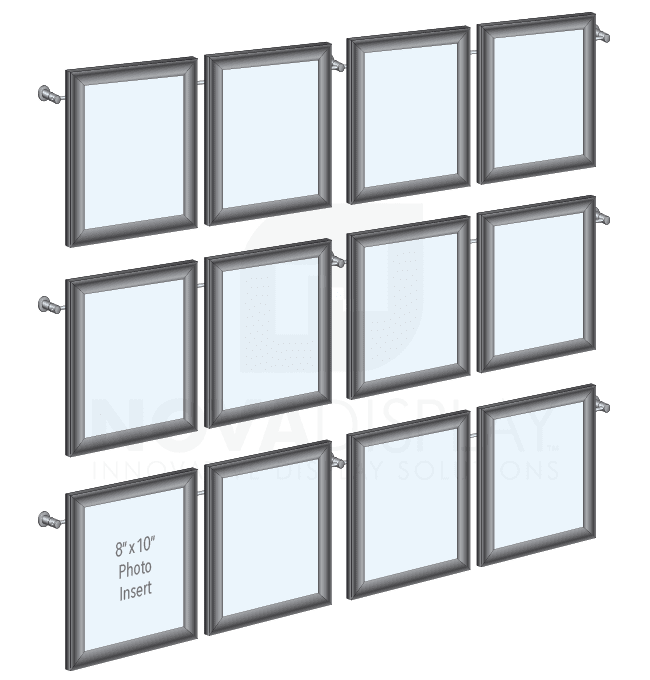 Hook-on Picture Display with Aluminum Frames | Front-Load Frame