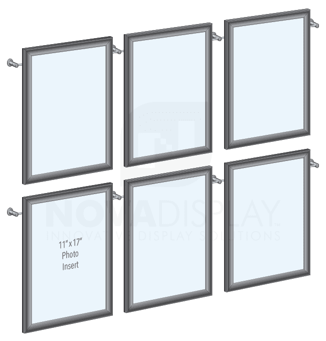 Hook-on Picture Display with Aluminum Frames | Front-Load Frame