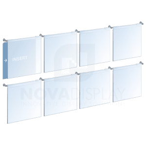 Wall Mounted Hook-on Poster Displays | Large Acrylic Holders