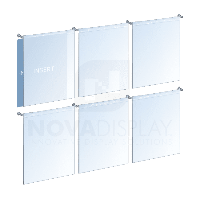 Wall Mounted Hook-on Poster Displays | Large Acrylic Holders