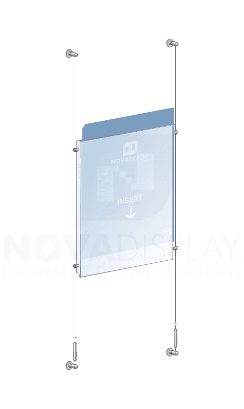 Cable/Rod Suspended Displays | Acrylic Info/Poster Display Kits
