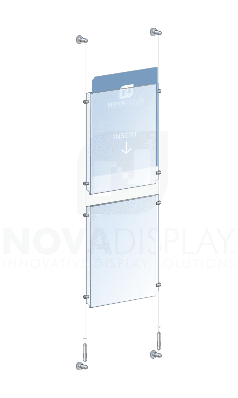 Cable/Rod Suspended Displays | Acrylic Info/Poster Display Kits