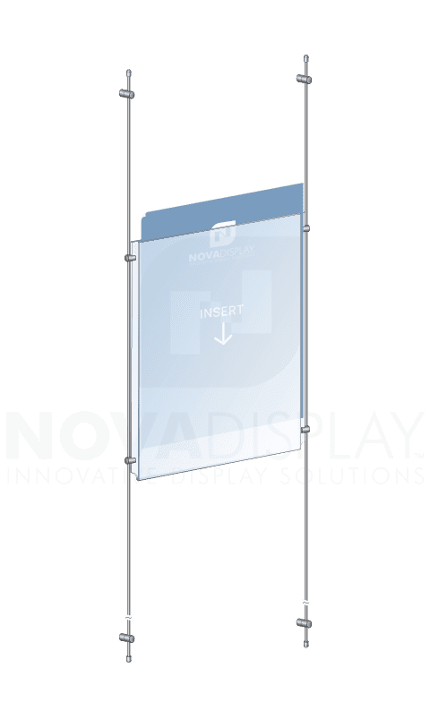 Cable/Rod Suspended Displays | Acrylic Info/Poster Display Kits