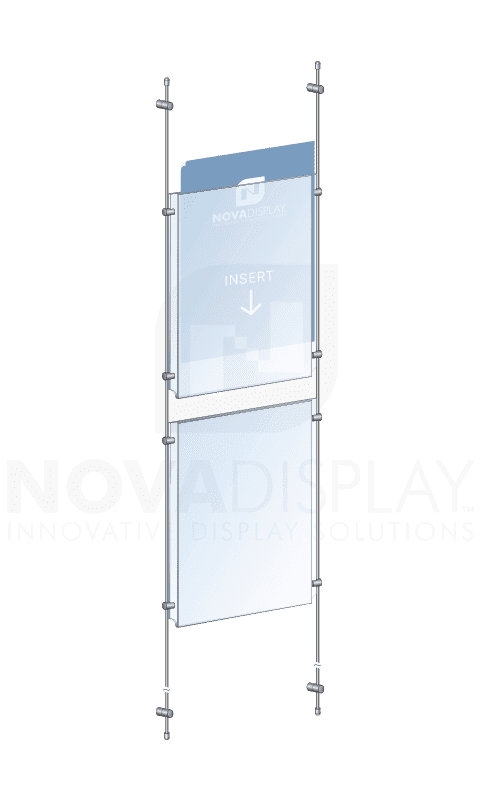 Cable/Rod Suspended Displays | Acrylic Info/Poster Display Kits
