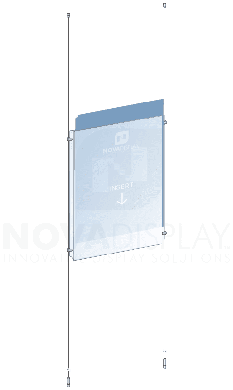 Cable/Rod Suspended Displays | Acrylic Info/Poster Display Kits
