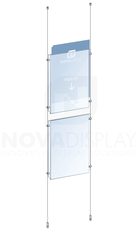Cable/Rod Suspended Displays | Acrylic Info/Poster Display Kits