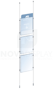 Cable/Rod Suspended Displays | Acrylic Info/Poster Display Kits