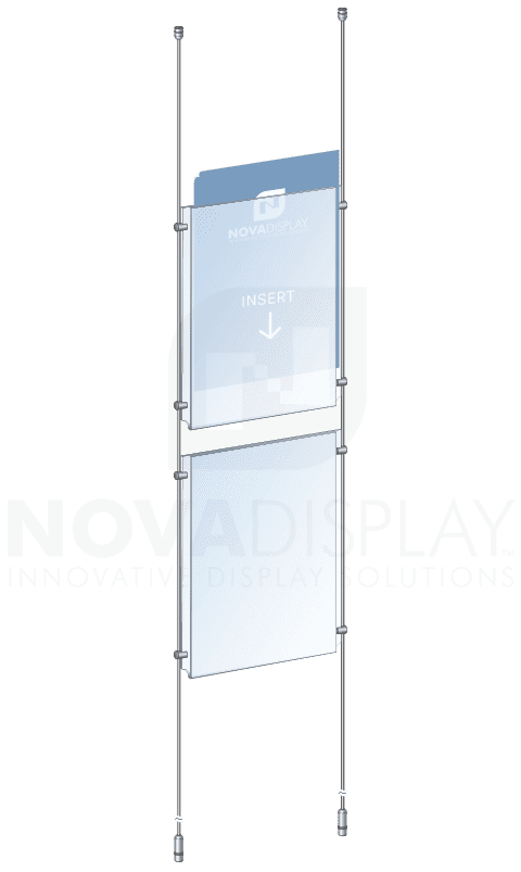 Cable/Rod Suspended Displays | Acrylic Info/Poster Display Kits