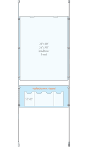 Cable/Rod Suspended Displays | Acrylic Info/Poster Display Kits