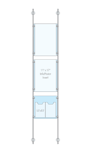 Cable/Rod Suspended Displays | Acrylic Info/Poster Display Kits