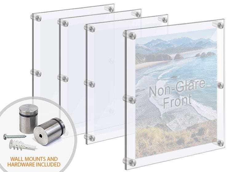 Oversized Acrylic Poster Frames | Acrylic Wall Frames on Standoffs