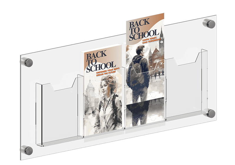 Wall Mounted Brochure Holders | Clear Acrylic Literature Displays