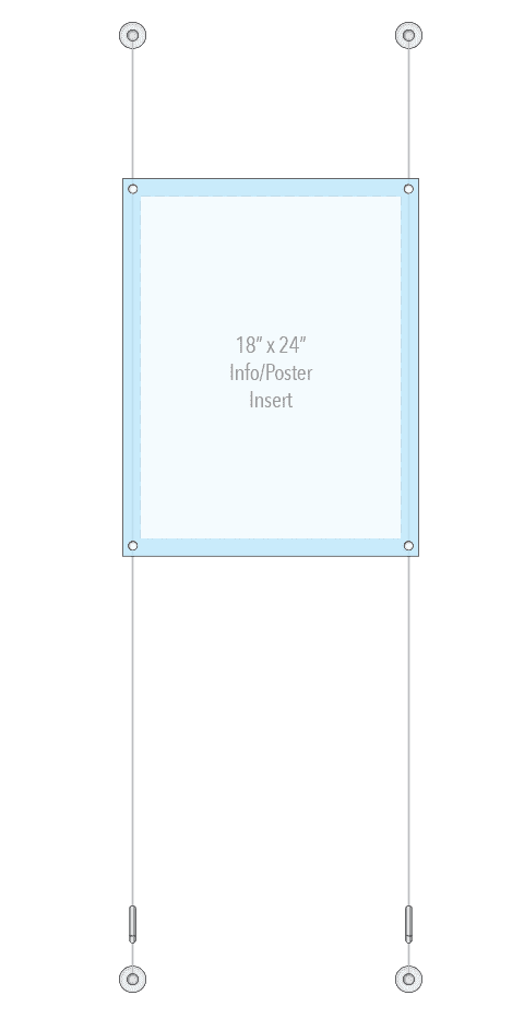 Cable/Rod Suspended Poster Display Frames | Acrylic Frames