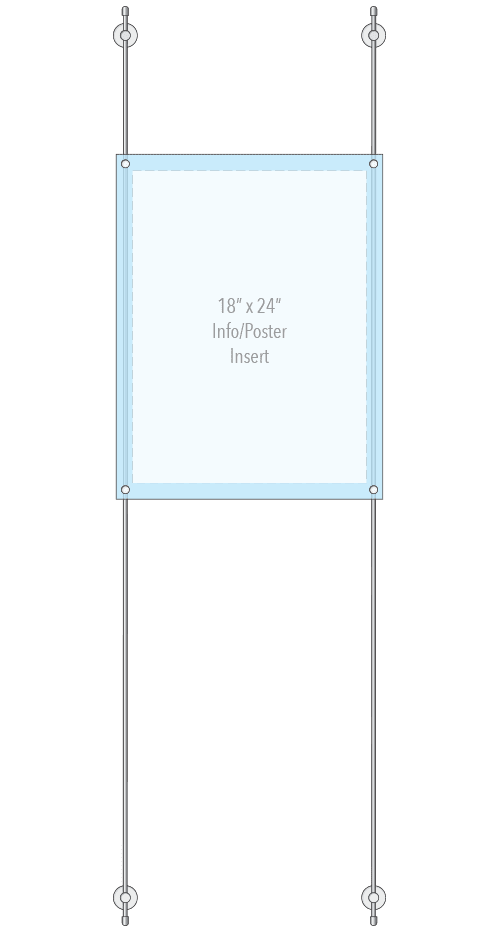 Cable/Rod Suspended Poster Display Frames | Acrylic Frames