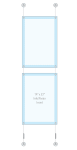 Cable/Rod Suspended Poster Display Frames | Acrylic Frames