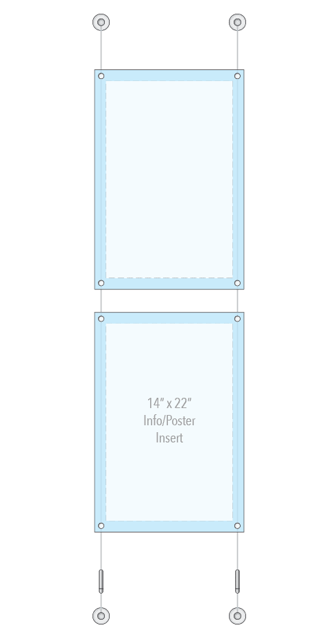 Cable/Rod Suspended Poster Display Frames | Acrylic Frames