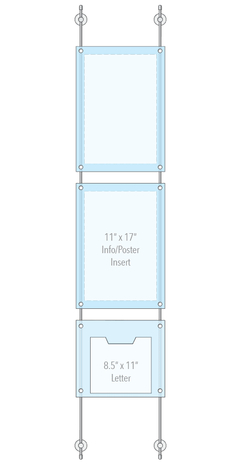 Cable/Rod Suspended Poster Display Frames | Acrylic Frames
