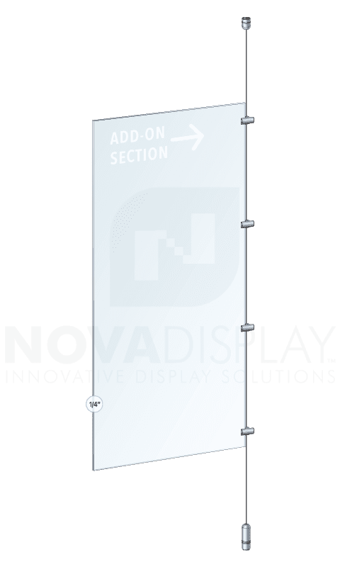 Cable/Rod Suspended Partition Walls | Acrylic Resin Décor Panels