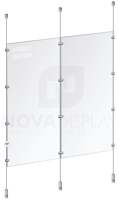 Cable/Rod Suspended Partition Walls | Acrylic Resin Décor Panels