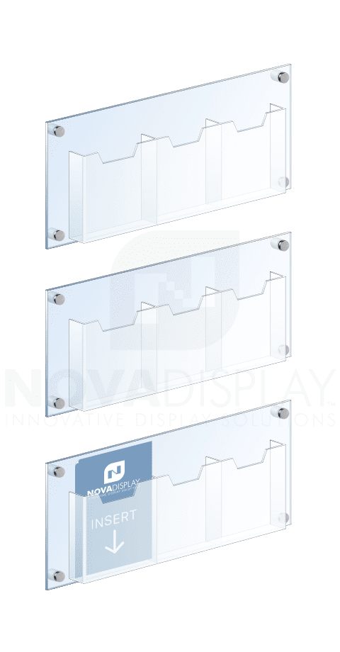 Wall Mounted Brochure Holders | Clear Acrylic Literature Displays