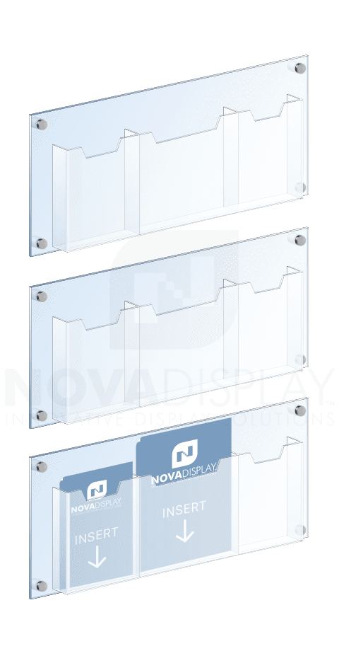 Wall Mounted Brochure Holders | Clear Acrylic Literature Displays