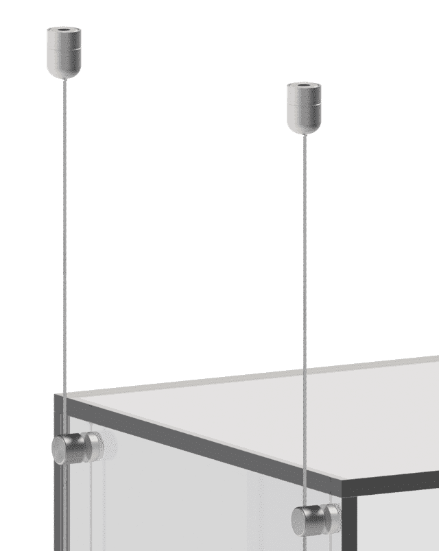 Cable/Rod Suspended Acrylic Showcase Displays | Nova Display