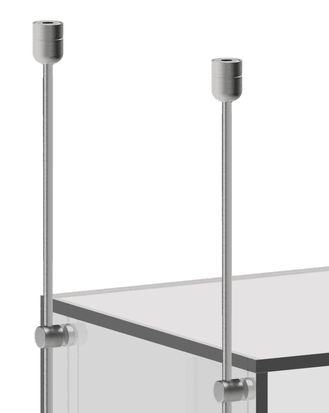 Cable/Rod Suspended Acrylic Showcase Displays | Nova Display