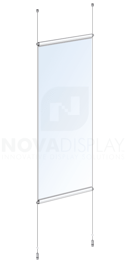 Cable/Rod Suspended Graphic and Banner Presentation Displays