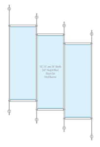 Cable/Rod Suspended Graphic and Banner Presentation Displays