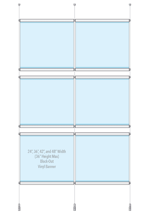 Cable/Rod Suspended Graphic and Banner Presentation Displays