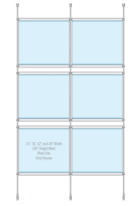 Cable/Rod Suspended Graphic and Banner Presentation Displays