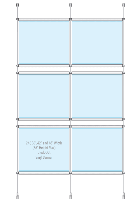 Cable/Rod Suspended Graphic and Banner Presentation Displays
